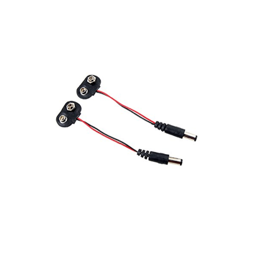 9v Battery Snap Connector with DC Jack | TEKPARTS